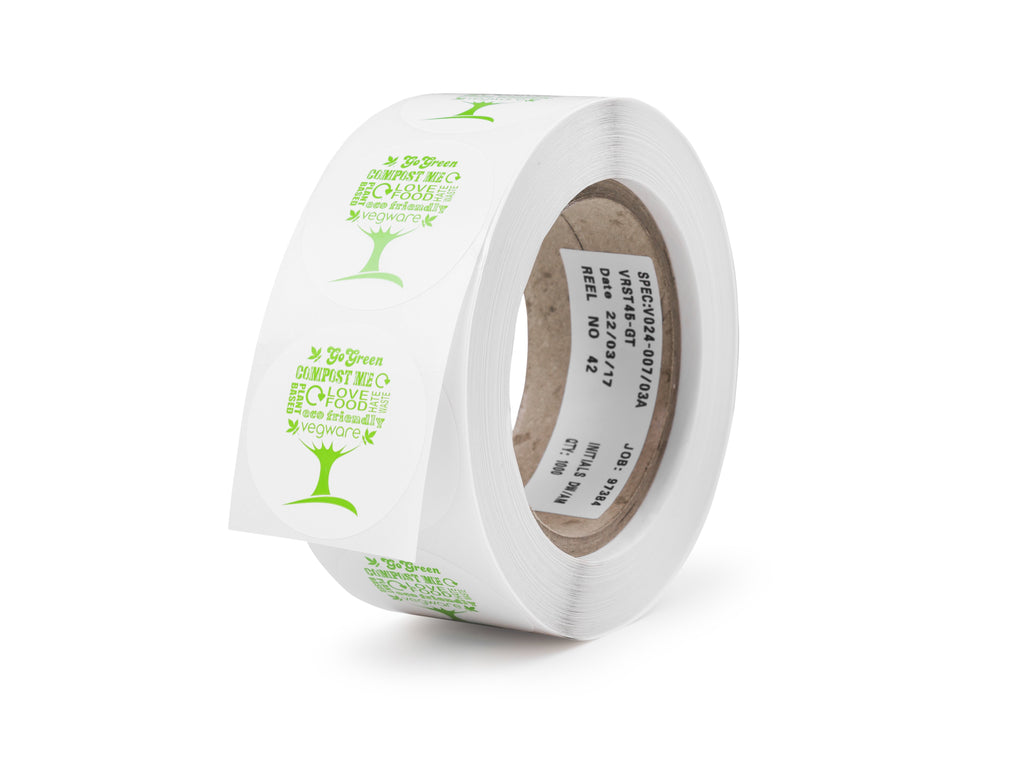 Green Tree Compostable Round Sticker – Green Man Packaging