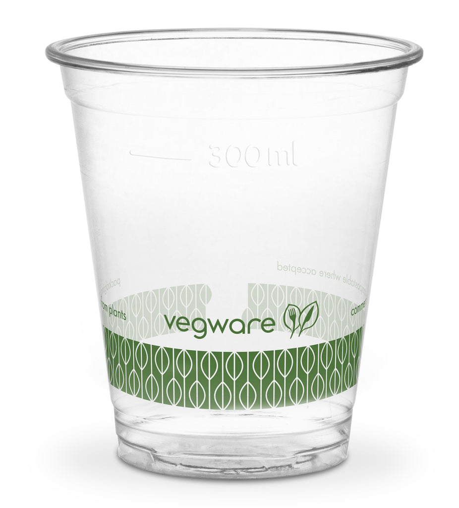 Compostable Vegware Green Band Standard PLA Cold Drinks Cup – Green Man ...