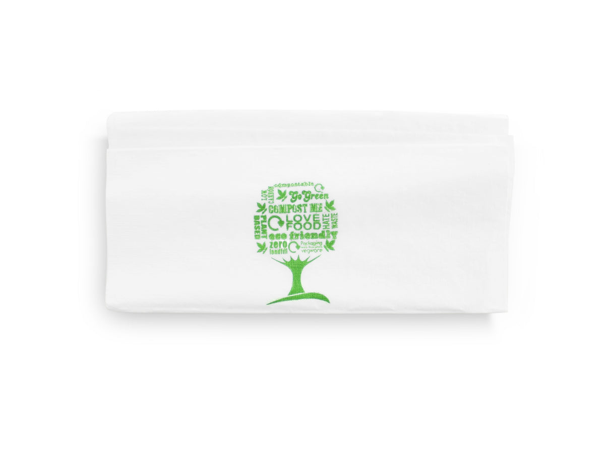 Compostable Green Tree 1 Ply Dispenser Style Napkin – Green Man Packaging