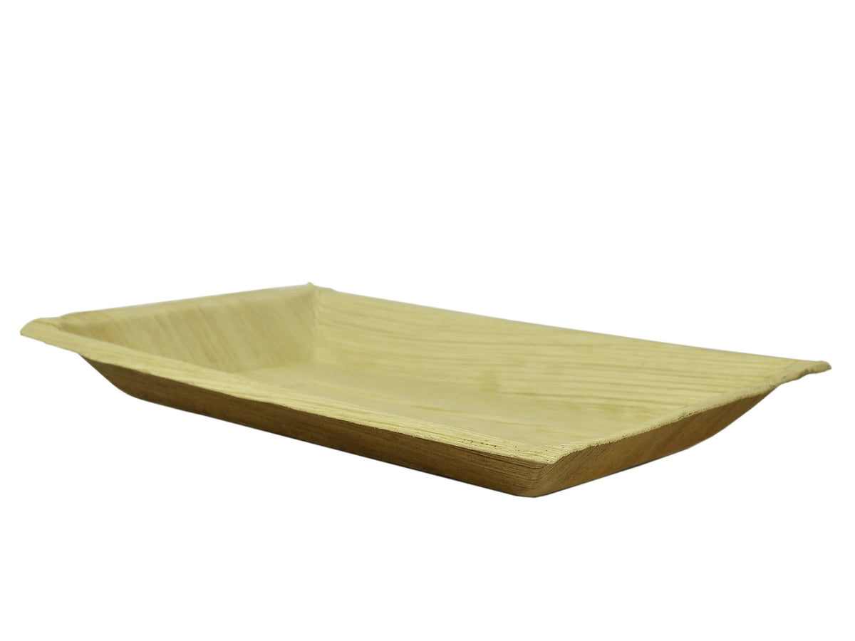Compostable Palm Leaf Rectangular Plate – Green Man Packaging