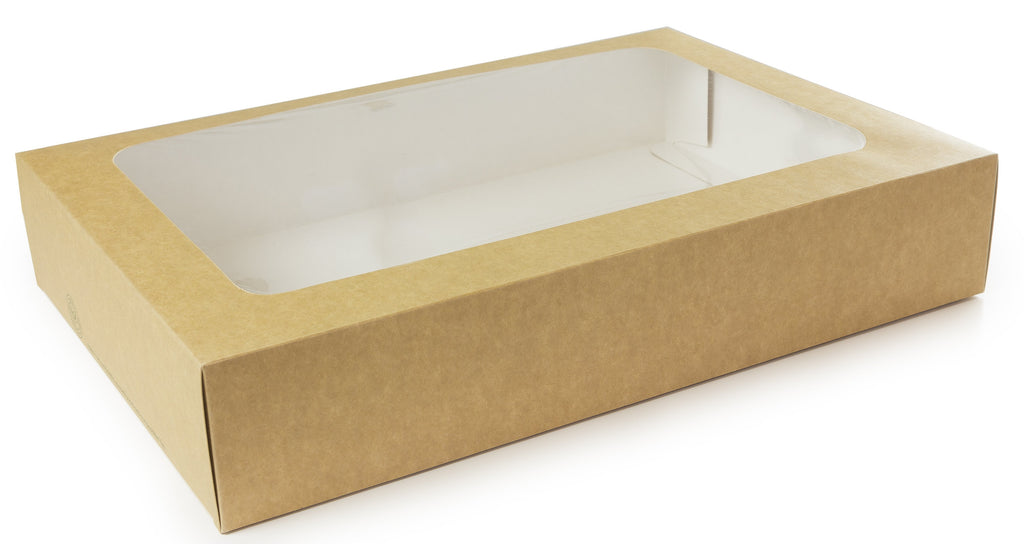 Compostable Sandwich Platter Box with clear window – Green Man Packaging