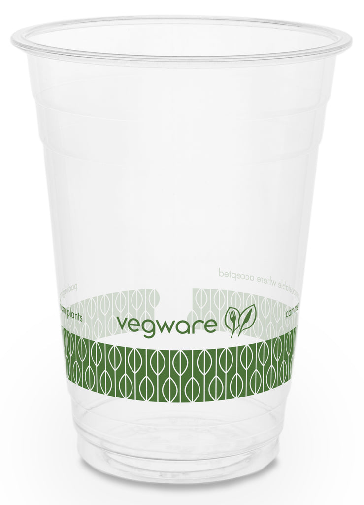 Compostable Vegware Green Band Standard PLA Cold Drinks Cup – Green Man ...