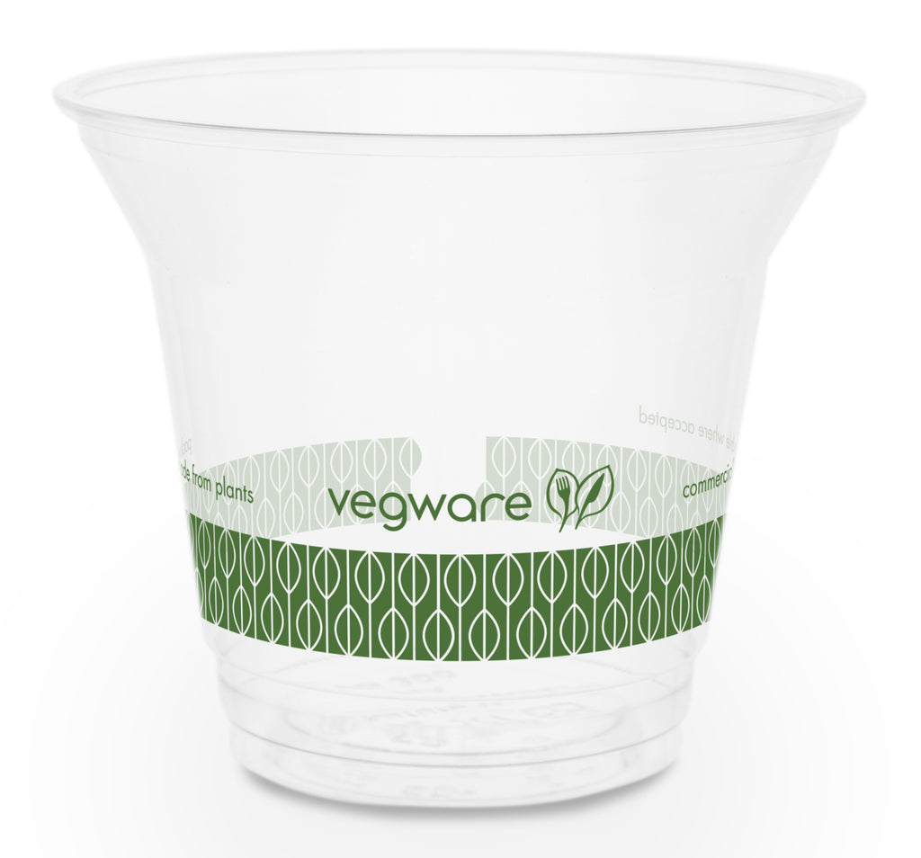 Compostable Vegware Green Band Standard PLA Cold Drinks Cup – Green Man ...