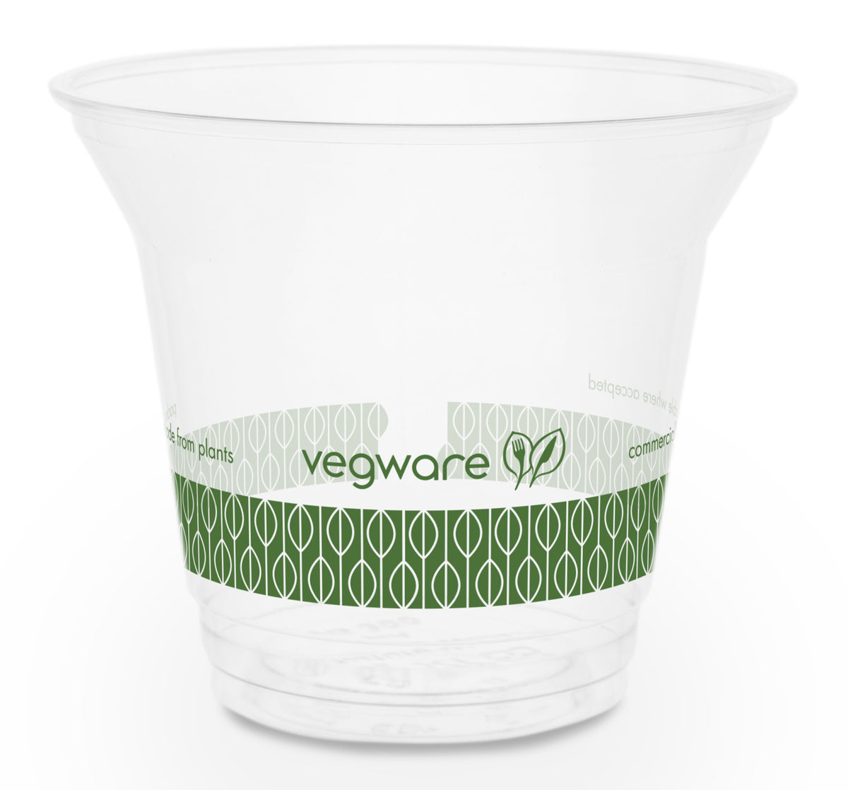 Compostable Vegware Green Band Standard PLA Cold Drinks Cup – Green Man ...